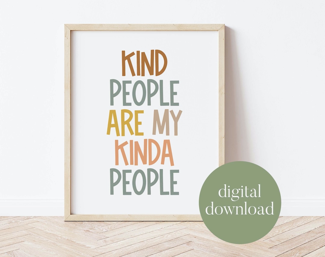 Kind People Are My Kinda People Girl Bedroom Decor, Boho Girl Room ...