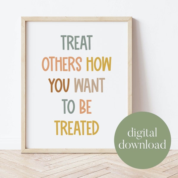 Treat Others You Want to Be Treated Poster - Etsy Treat Others You Want to Be Treated Poster - Etsy