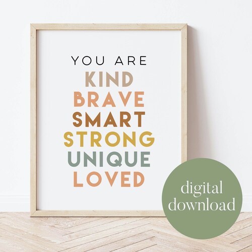 You Are Classroom Decor Affirmation Wall Art Affirmation - Etsy