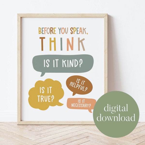 Be Kind Poster - Etsy