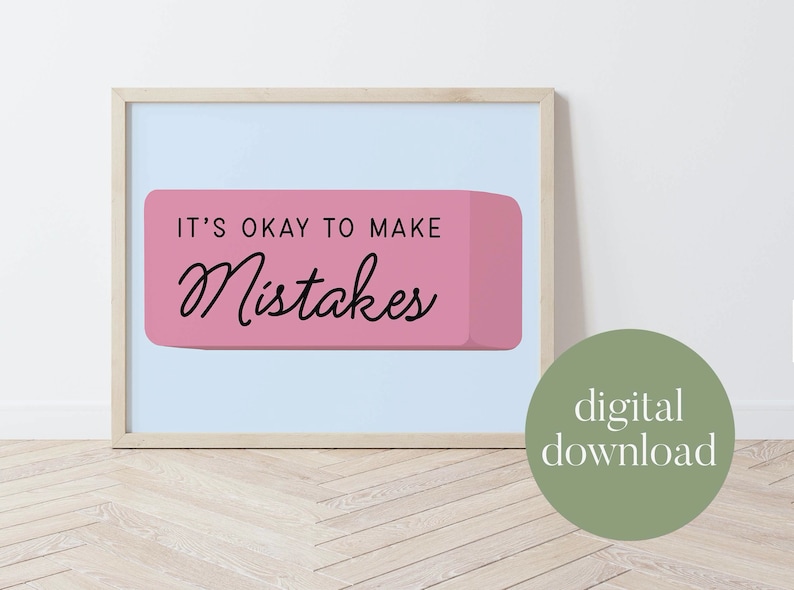 It's Okay to Make Mistakes Classroom Decor Classroom - Etsy