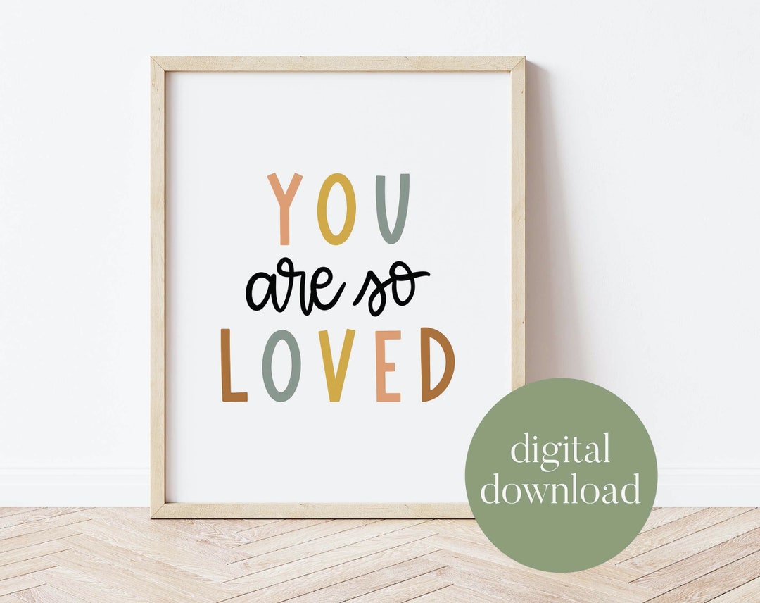 You Are so Loved | Boho Classroom Decor, Affirmation Wall Art ...