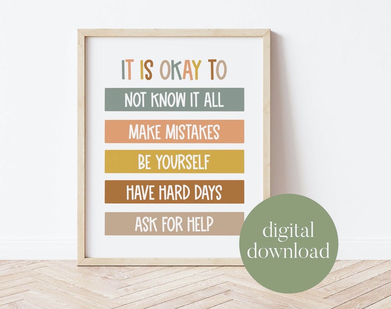 It is Okay Boho Classroom Decor Classroom Poster Classroom - Etsy Australia