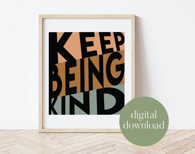 Keep Being Kind Classroom Decor Be Kind Motivational Wall - Etsy