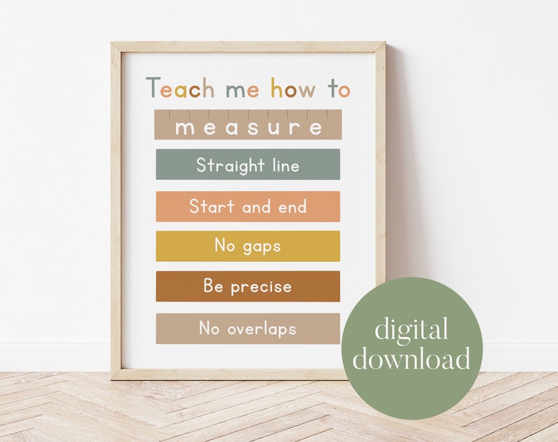 Measurement Classroom Decor Anchor Chart Nonstandard - Etsy