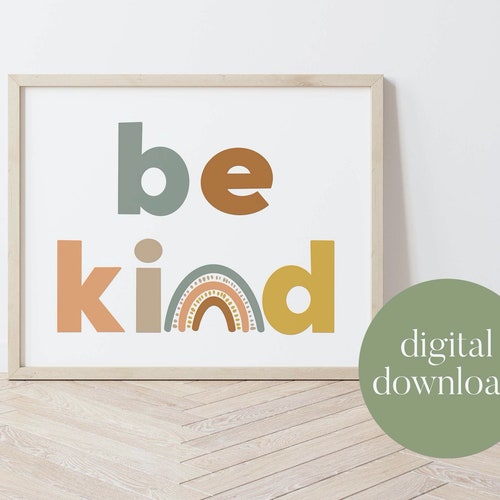 Be Kind Boho Classroom Decor Be Kind Motivational Wall - Etsy