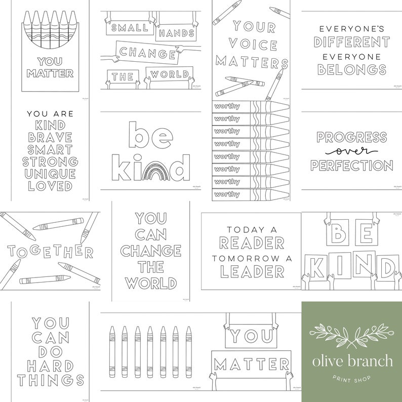 Printable Coloring Pages Inclusive & Affirming You Matter - Etsy