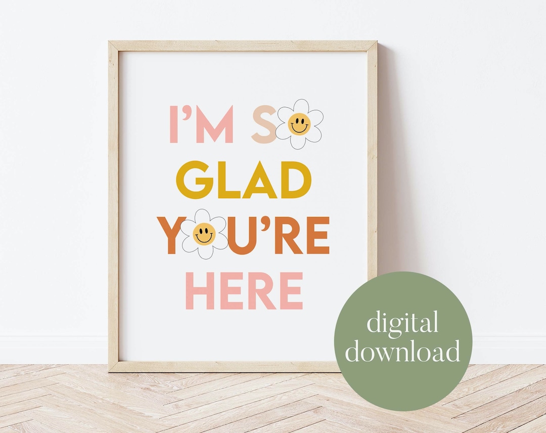 I'm so Glad You're Here | Retro Classroom Decor, Classroom Poster ...