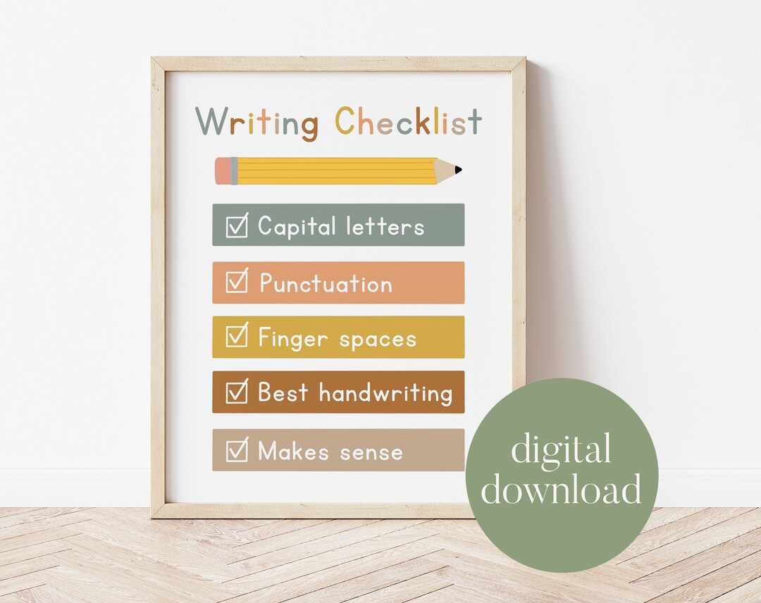 Writing Checklist | Classroom Decor, Anchor Chart, Writing, Educational ...