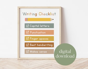 Writing Checklist - Etsy