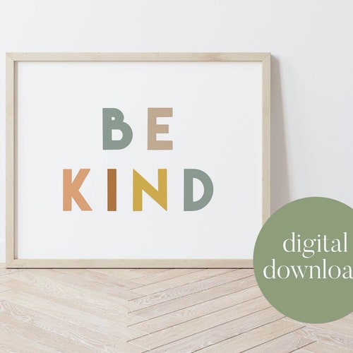 Be Kind Boho Classroom Decor Be Kind Motivational Wall - Etsy