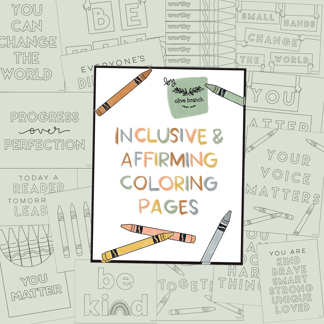 Printable Coloring Pages - Inclusive & Affirming | You Matter, Be Kind ...