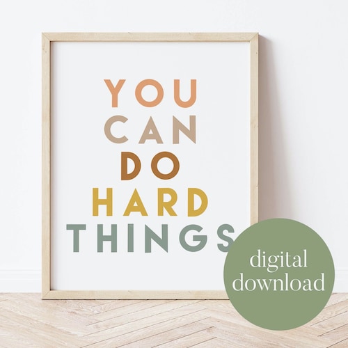 You Can Do Hard Things Classroom Decor Be Kind Boho | Etsy