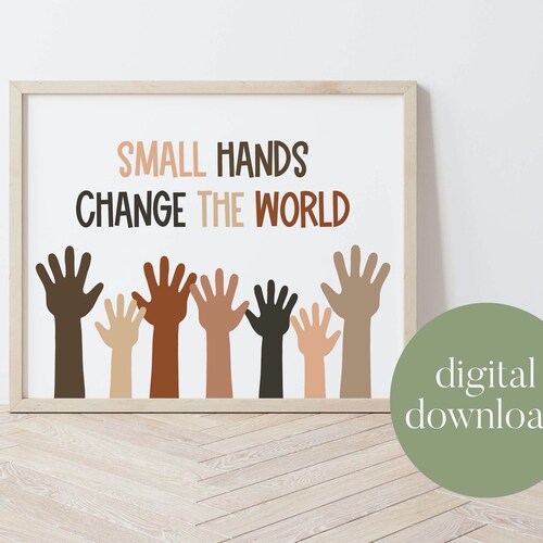 Change the World Diversity Wall Art Classroom Decor Kid - Etsy