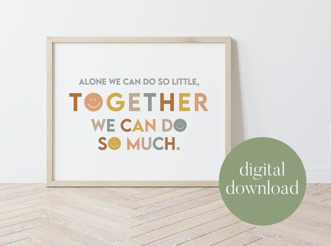 Together We Can Do so Much | Boho Classroom Decor, Be Kind, Smiley Face ...