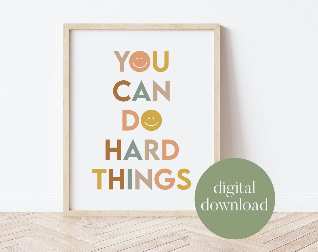 You Can Do Hard Things | Boho Classroom Decor, Be Kind, Smiley Face ...