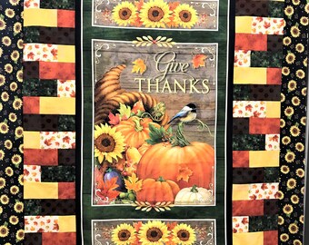 Always Give Thanks Quilt Kit, Fabric and Pattern for 31x51 Quilt Top ...