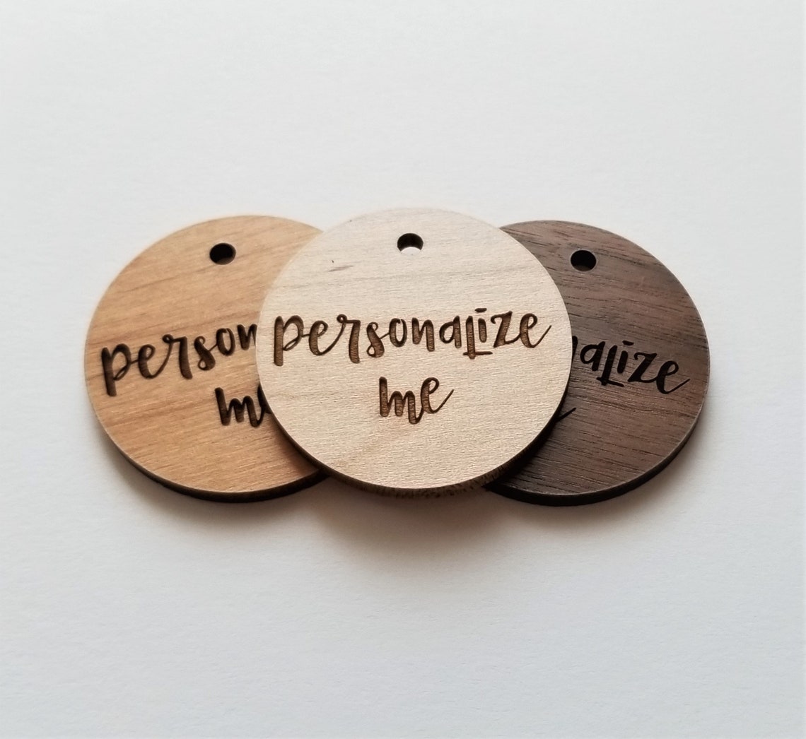 Customized Circular Wooden Product Tags for Your Business | Etsy