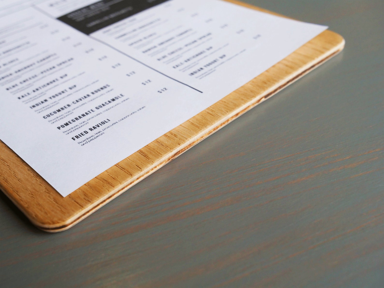 Laser Engraved Menu Clipboard Mini Wooden Clipboards Menu | Etsy