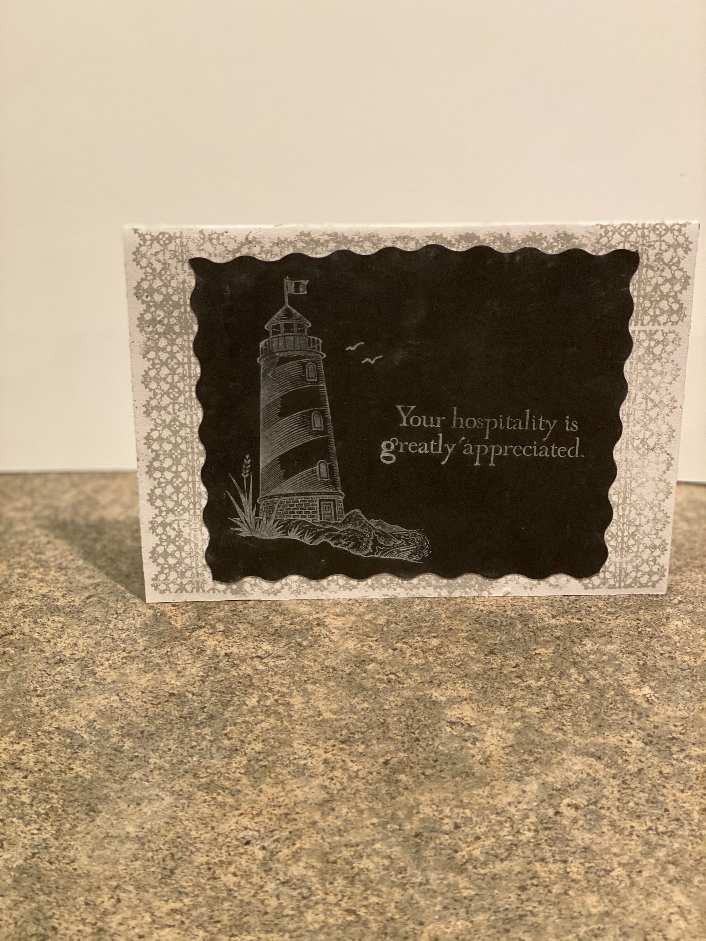 Thank You Hospitality Card - Etsy