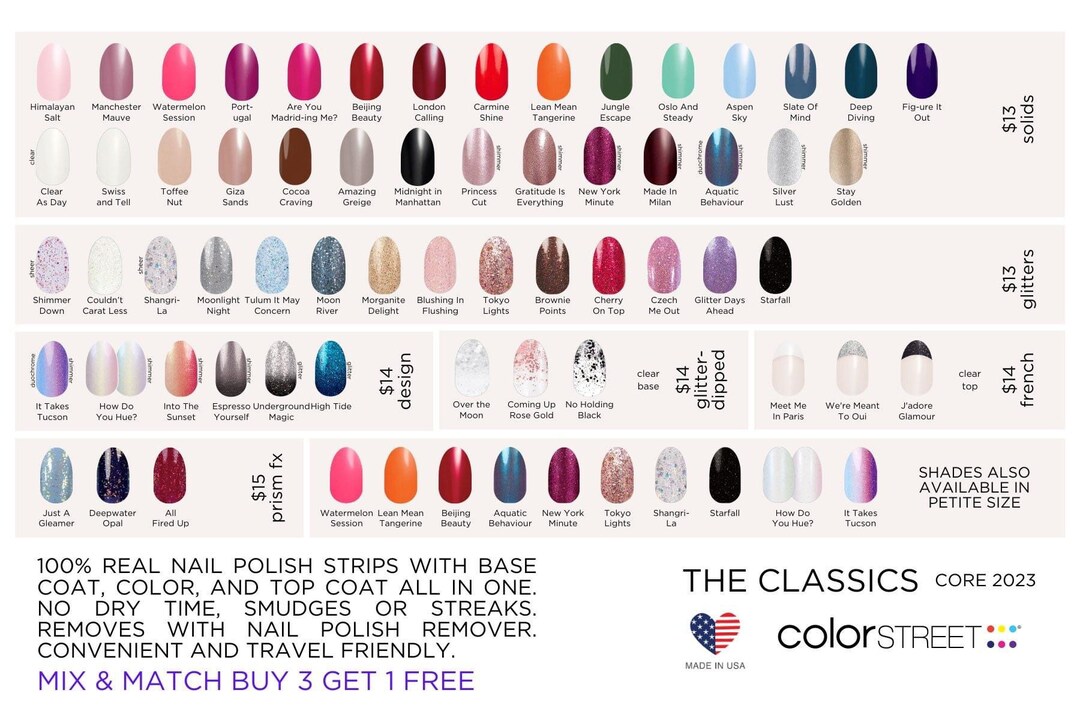 CS Nail Display swatches Set 2023 Core Catalog Set. - Etsy