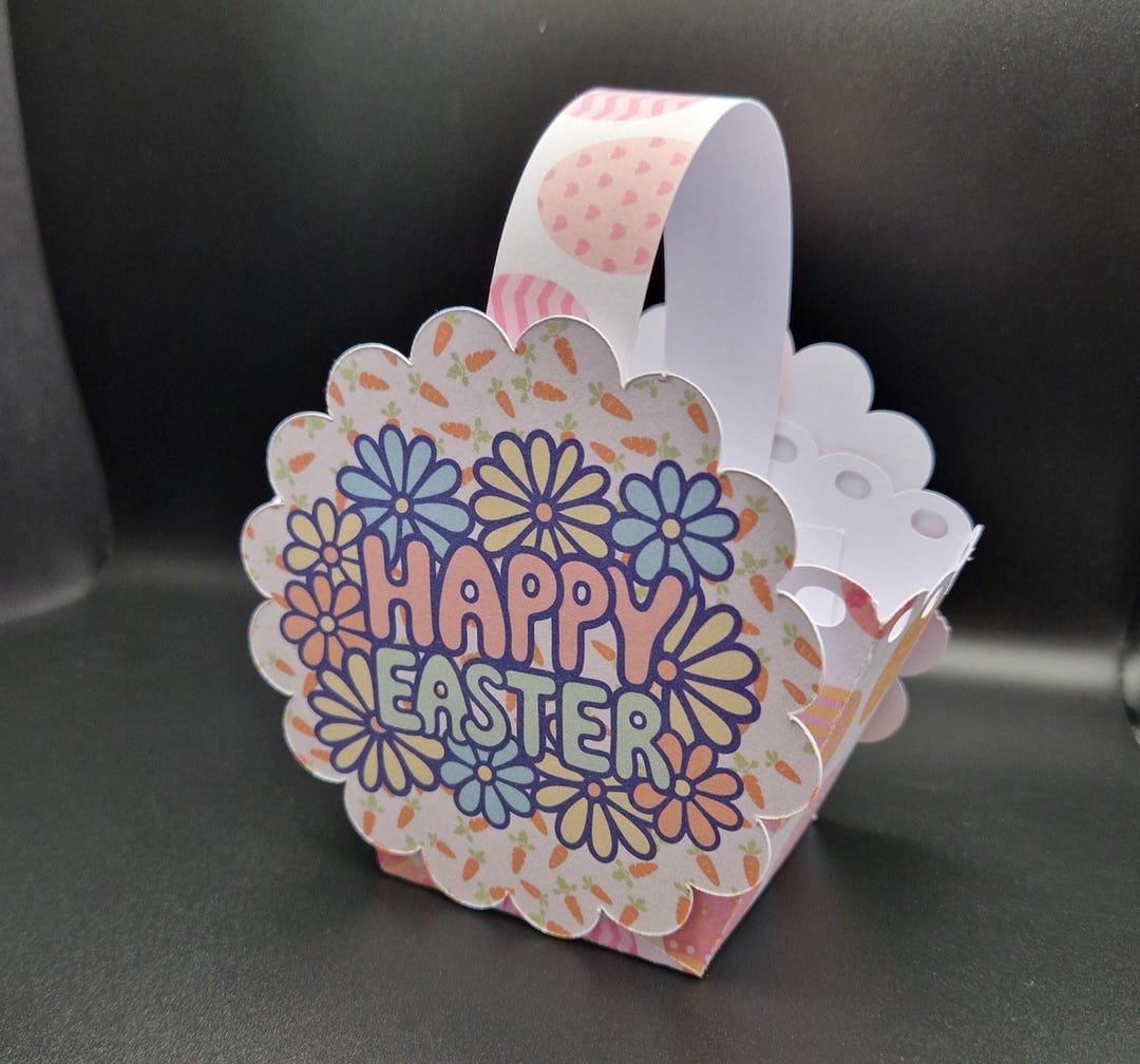 Floral Easter Basket Printable | DIY Spring Gift Box | Easter Treat ...