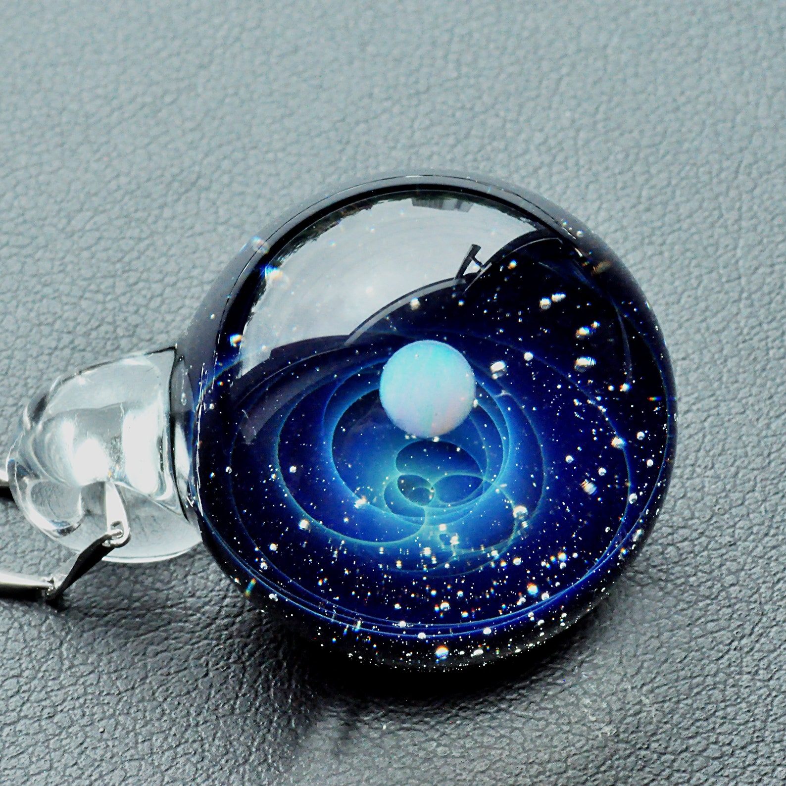 Handmade Glass Universe Pendant 24mmunique Birthday Gift - Etsy