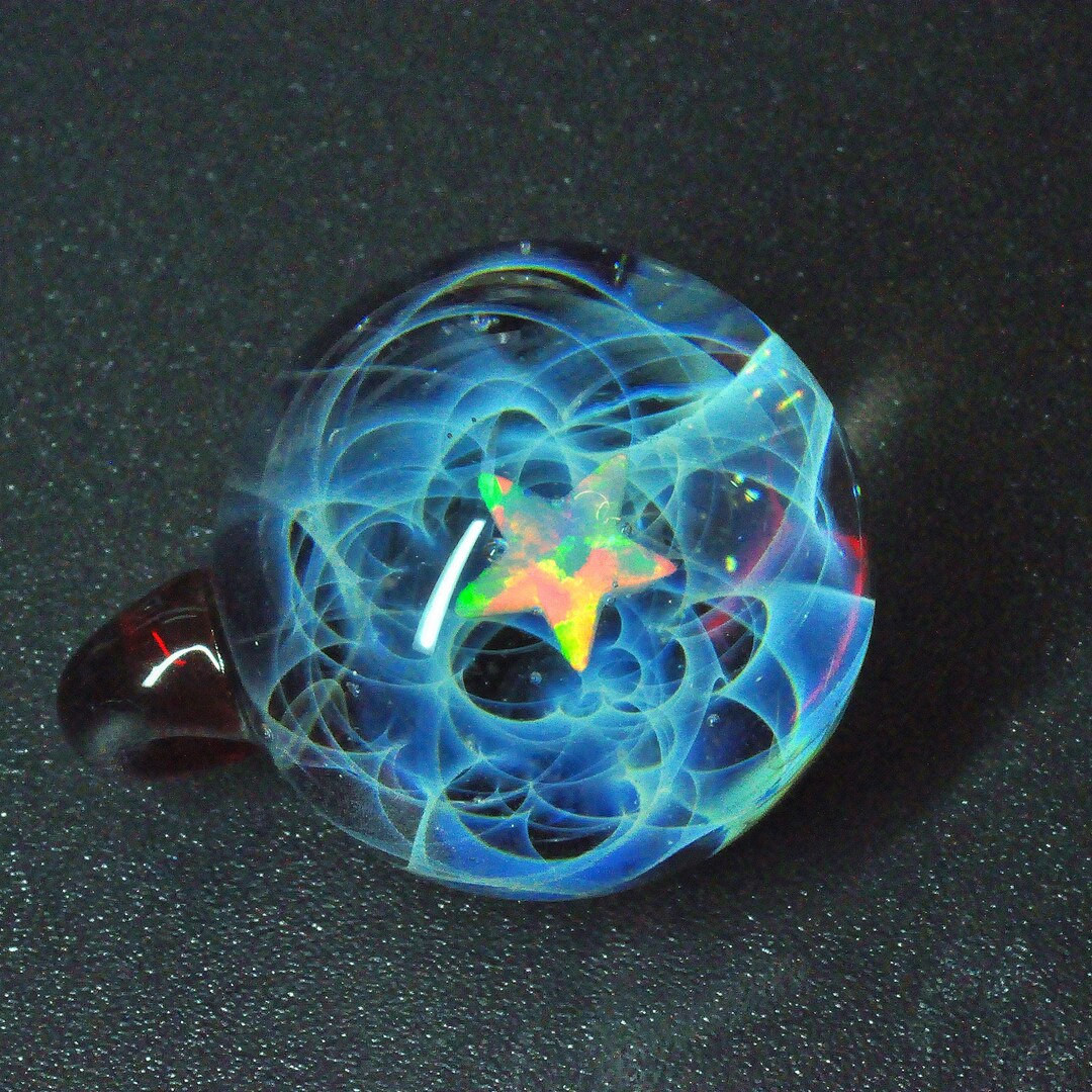 Space Glass Pendant,ocean Pendant Silver Universe Glass Pendant ...