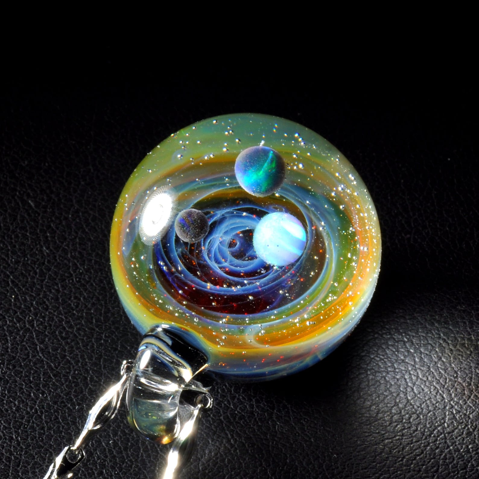Handmade Glass Universe Pendant unique Birthday Giftcolor | Etsy