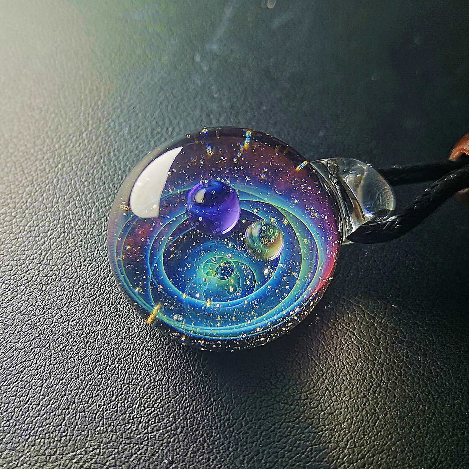 Planet Stars , Glass Dome,spaceblown Glass Universe Pendant 1 Inches ...