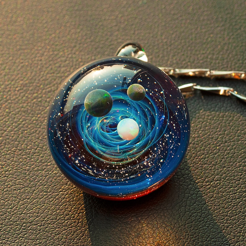 Handmade Glass Universe Pendant 24mmunique Birthday Gift - Etsy