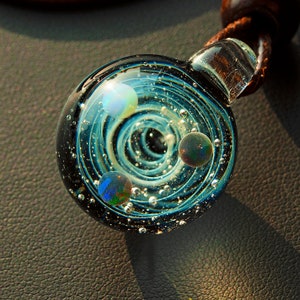 Planet Stars , Glass Dome,spaceblown Glass Universe Pendant 1 Inches ...