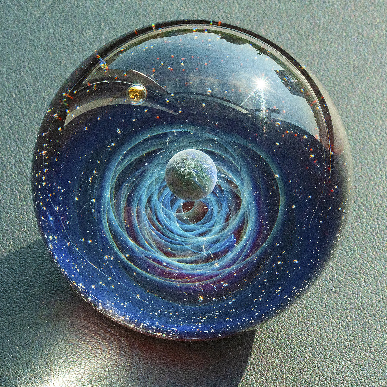 Unique Gift Night Sky Galaxy Marble Universe Pellet Ball Space Blown ...