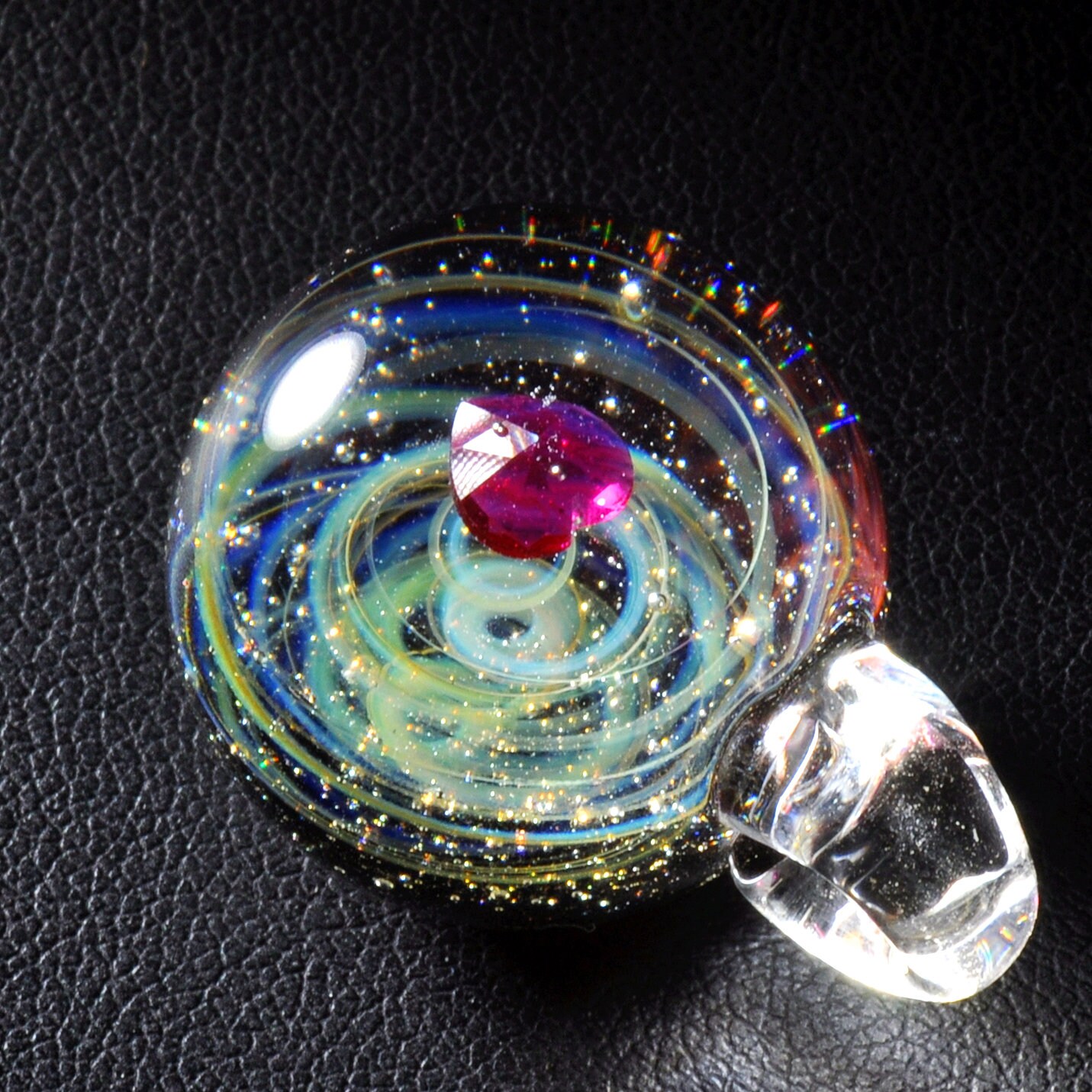 Planet Stars , Glass Dome,spaceblown Glass Universe Pendant 1 Inches ...