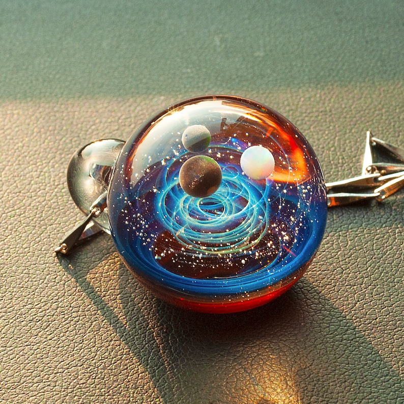 Handmade Glass Universe Pendant 24mmunique Birthday Gift | Etsy