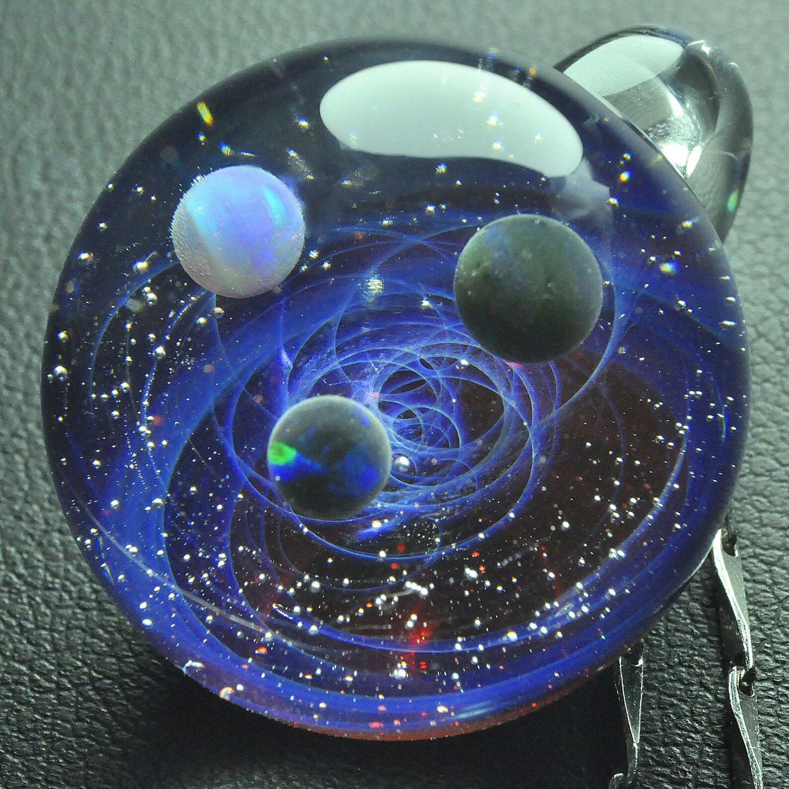 Handmade Galaxy Blown Glass Ball Universe Twisted Space Blue - Etsy
