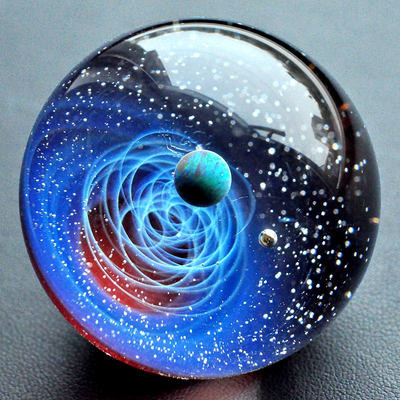 Unique Gift Night Sky Galaxy Marble Universe Pellet Ball Space Blown ...