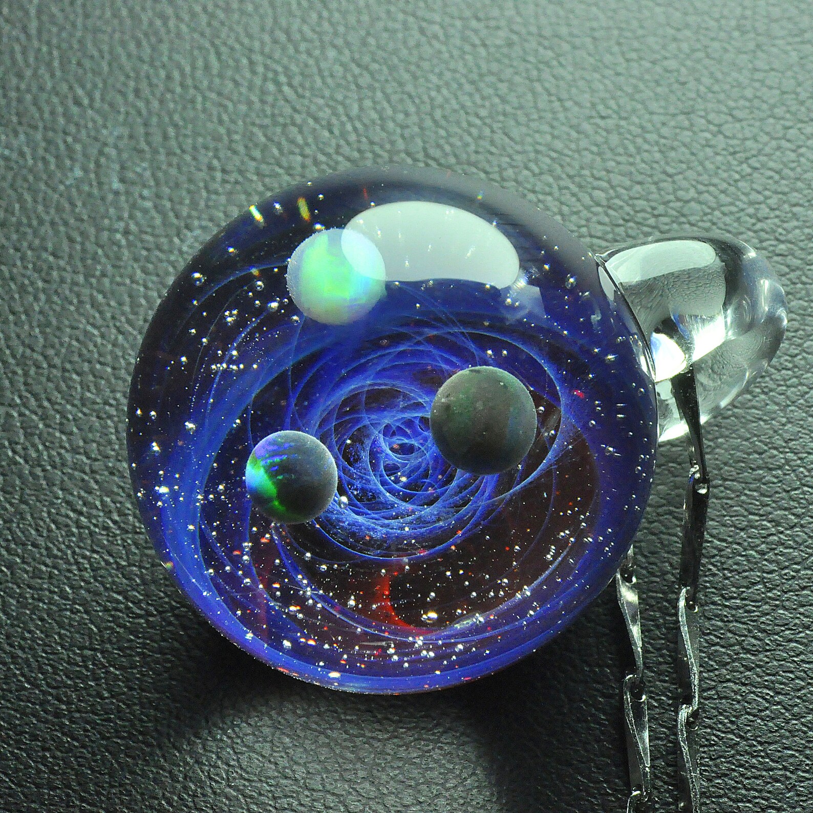 Handmade Galaxy Blown Glass Ball Universe Twisted Space Blue - Etsy