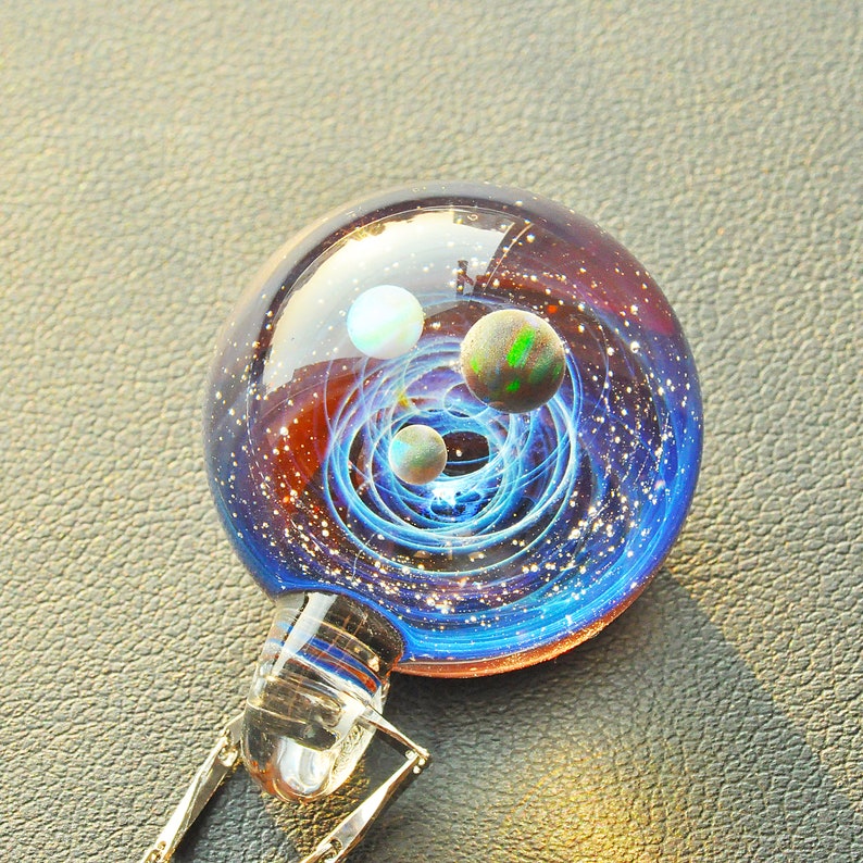 Unique Birthday Gifthandmade Glass Universe Pendant 24mm | Etsy