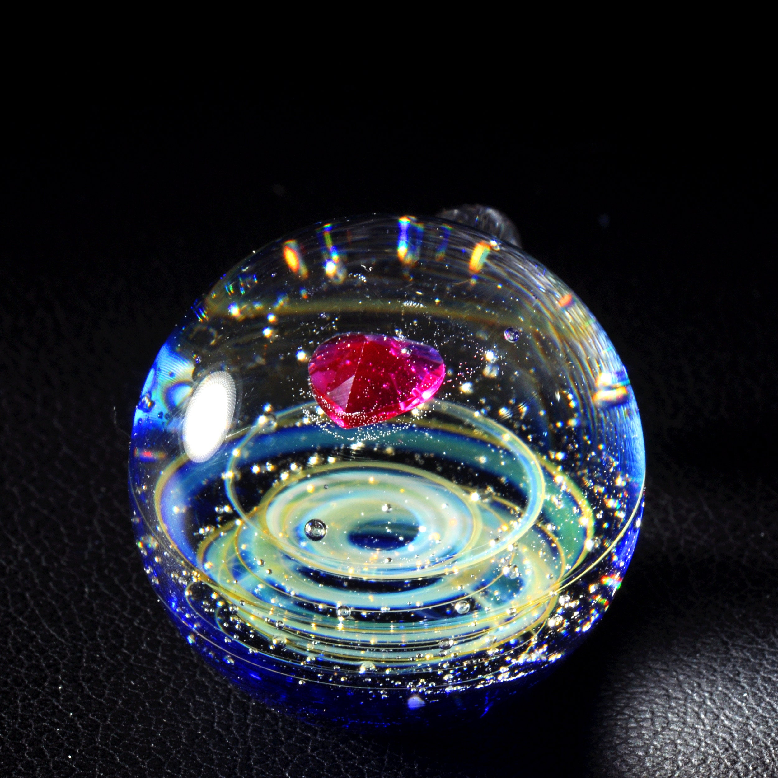 Unique Birthday Gift Glass Galaxy Necklace Glass Necklace Pendant ...