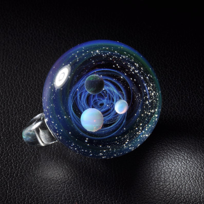 Handmade Glass Universe Pendant 23mmunique Birthday Gift | Etsy