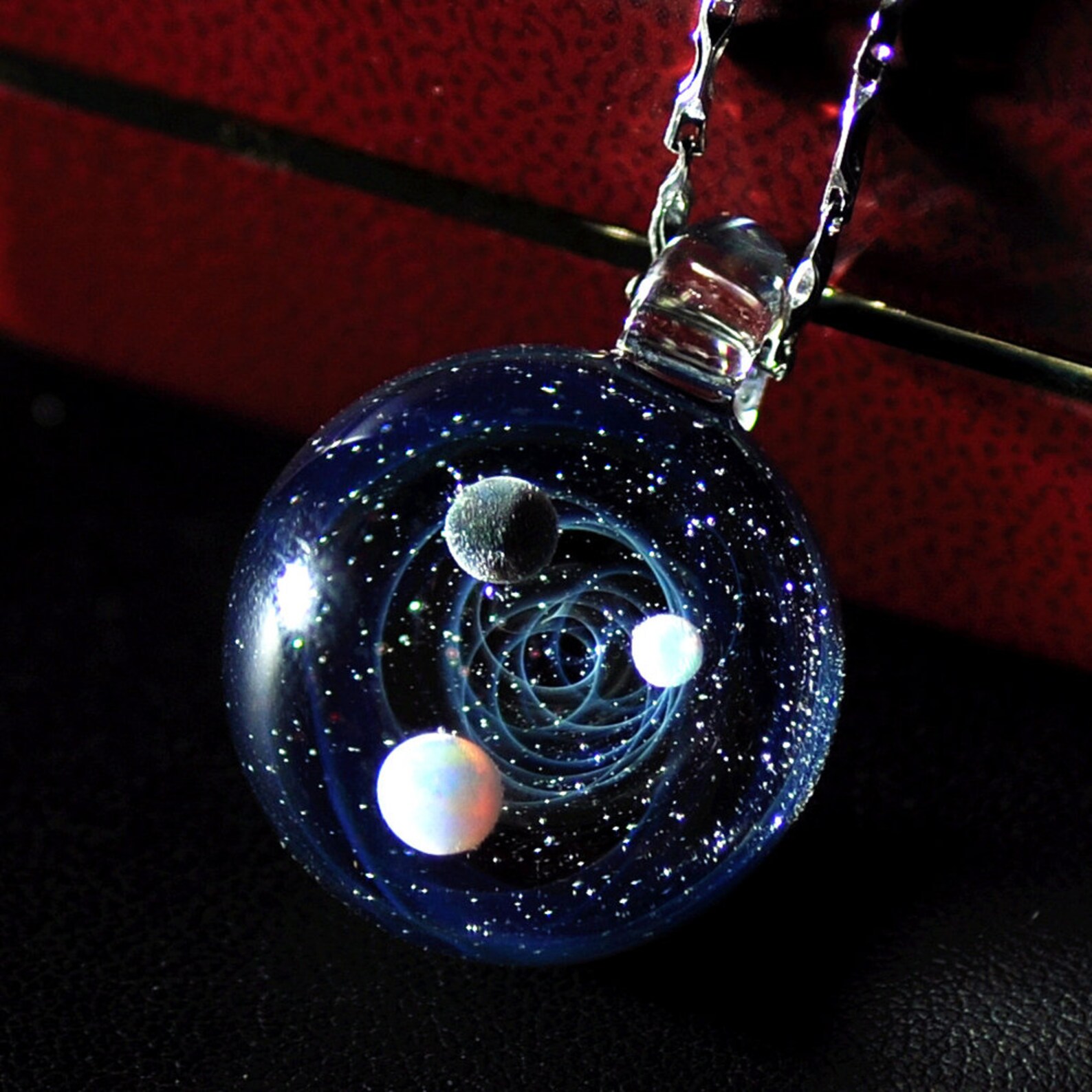 Handmade Glass Universe Pendant 24mmunique Birthday Gift - Etsy