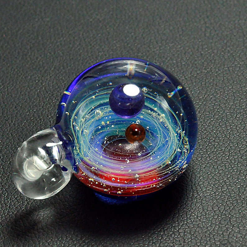 Unique Birthday GiftHandmade Glass Universe Pendant 24mm | Etsy
