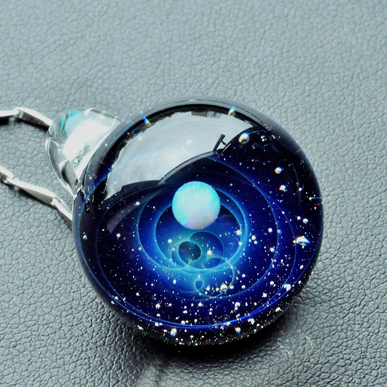 Handmade Glass Universe Pendant 24mmunique Birthday Gift - Etsy