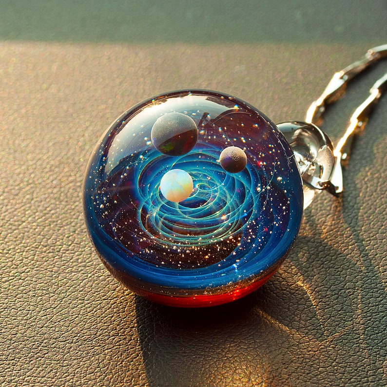 Handmade Glass Universe Pendant 24mmunique Birthday Gift - Etsy