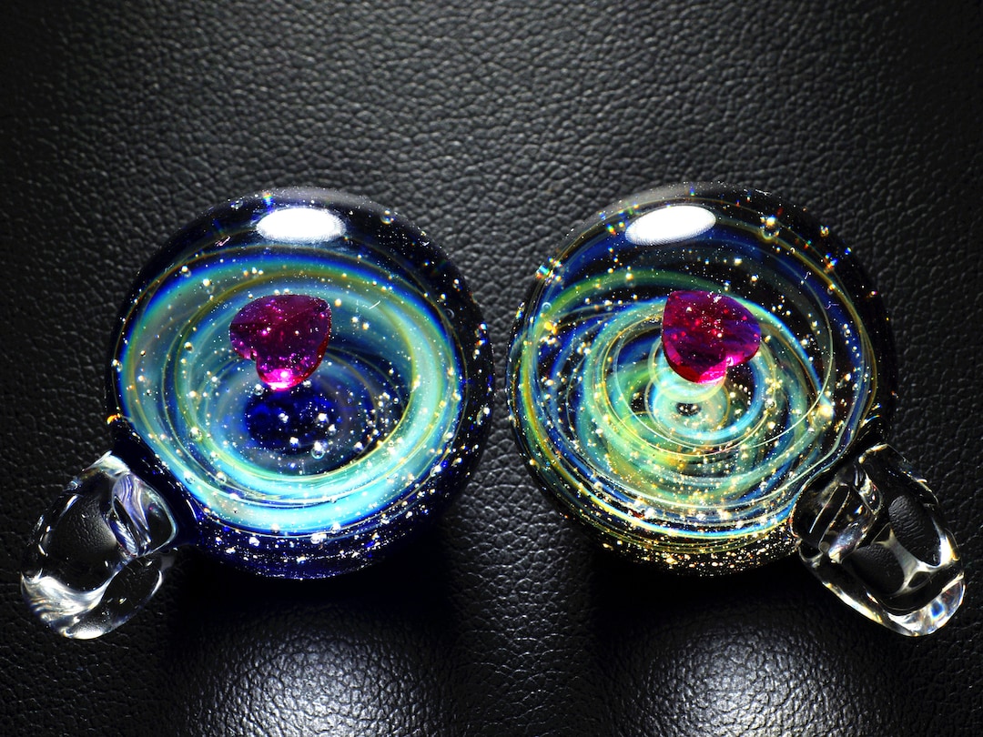 Couple Pendant 1 Inches Planet Stars , Glass Dome,space Glass Universe ...