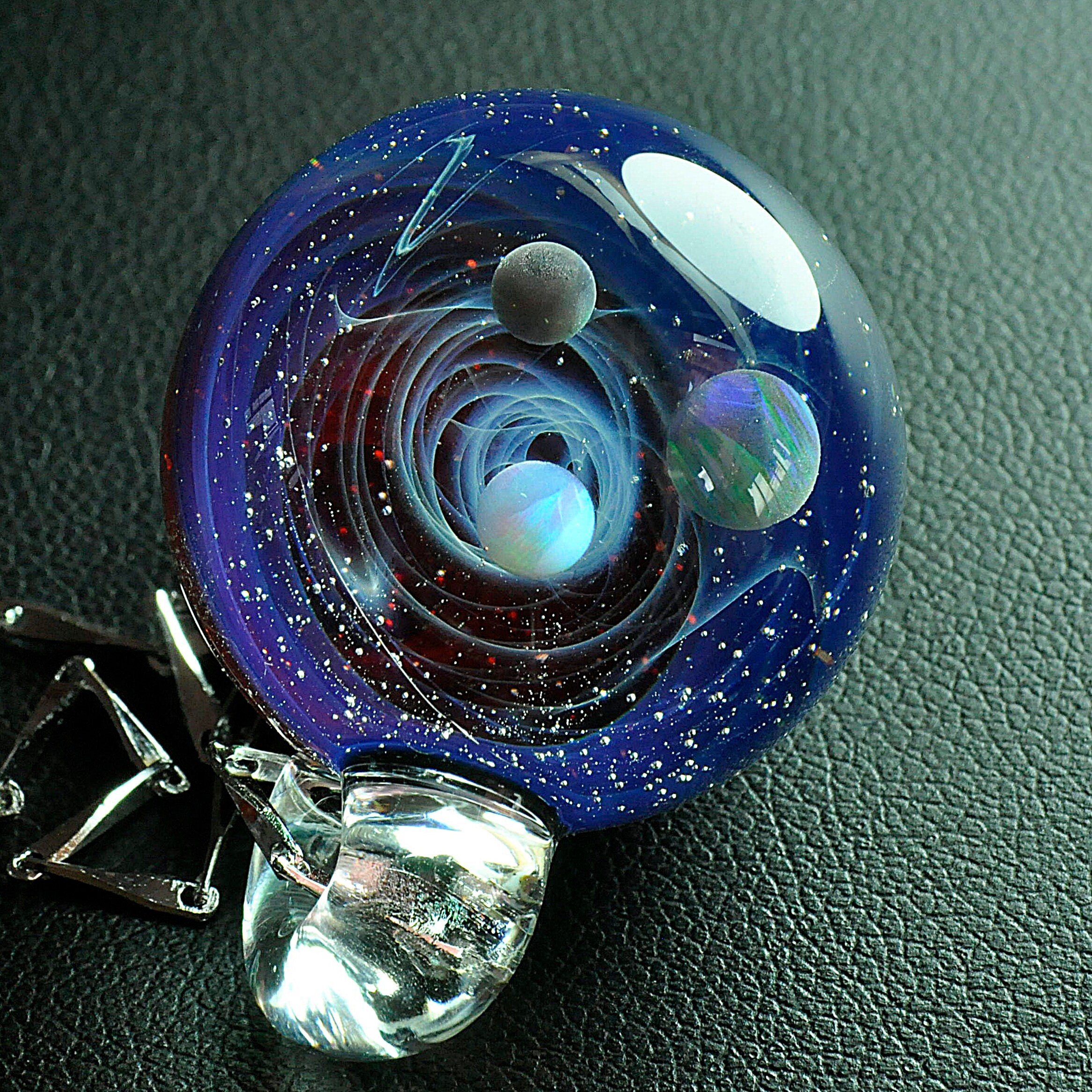 Planet Stars , Glass Dome,spaceblown Glass Universe Pendant 1 Inches ...