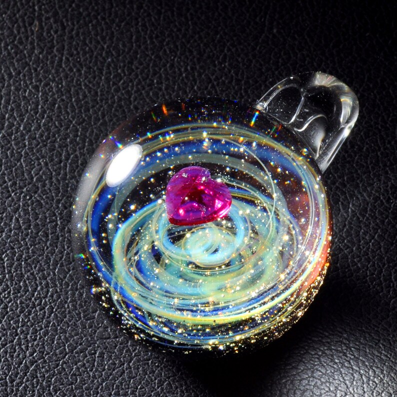 Planet Stars , Glass Dome,spaceblown Glass Universe Pendant 1 Inches ...