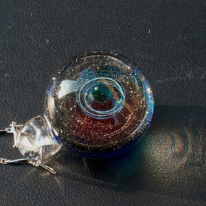 Unique Gift Space Blown Glass Universe Pendant 1 Inches,glass Dome ...