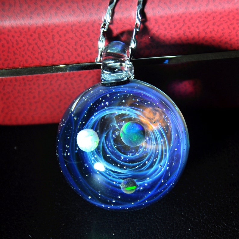 Handmade Glass Universe Pendant 24mmunique Birthday Gift - Etsy